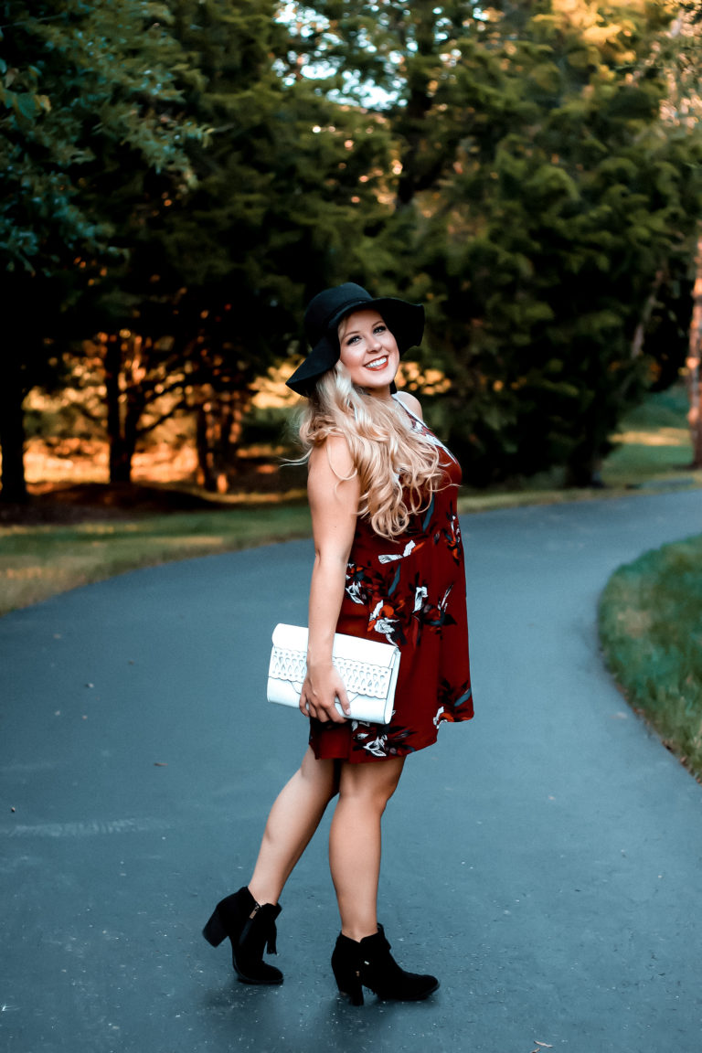 Dark Red and Black Fall Outfit - Abraidedblonde